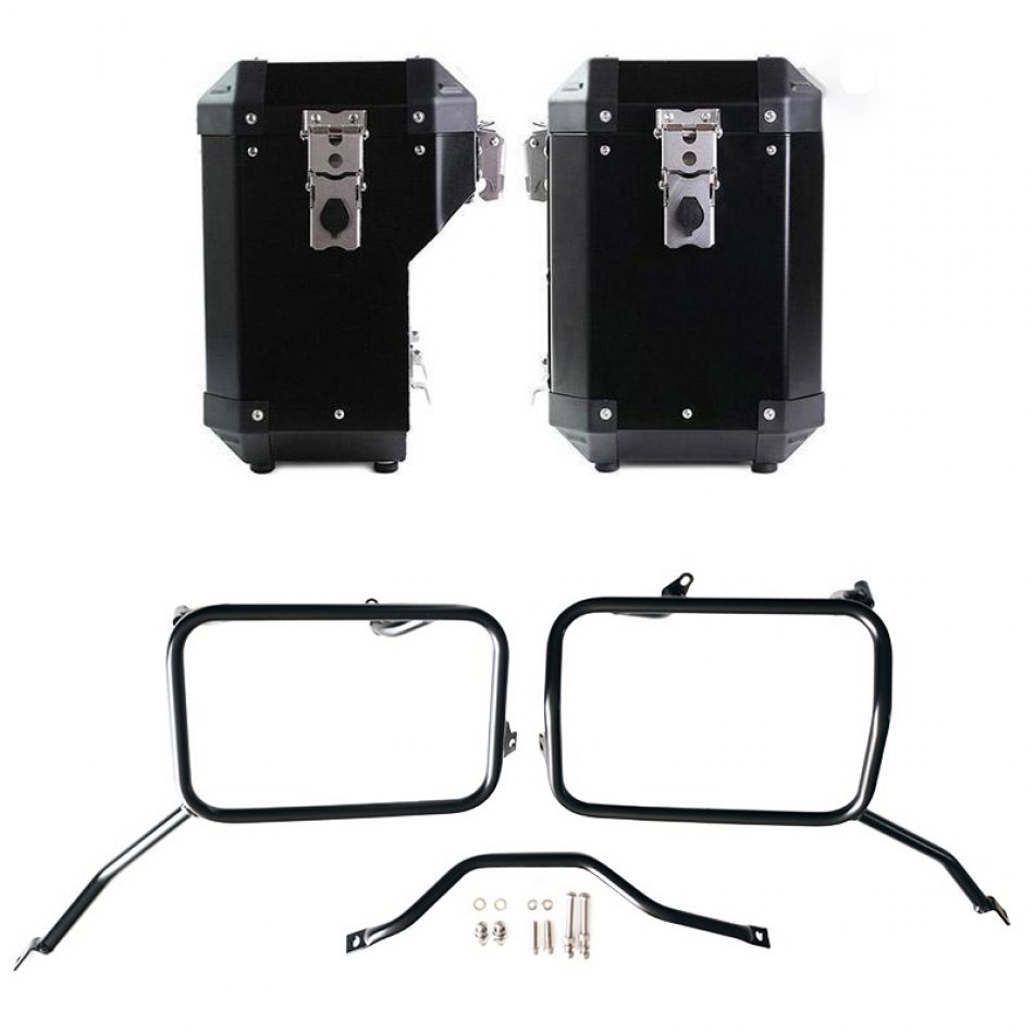 Paar Atlas-Aluminium-Koffer 47 l + 41 l mit Triumph Scrambler 1200 X ...
